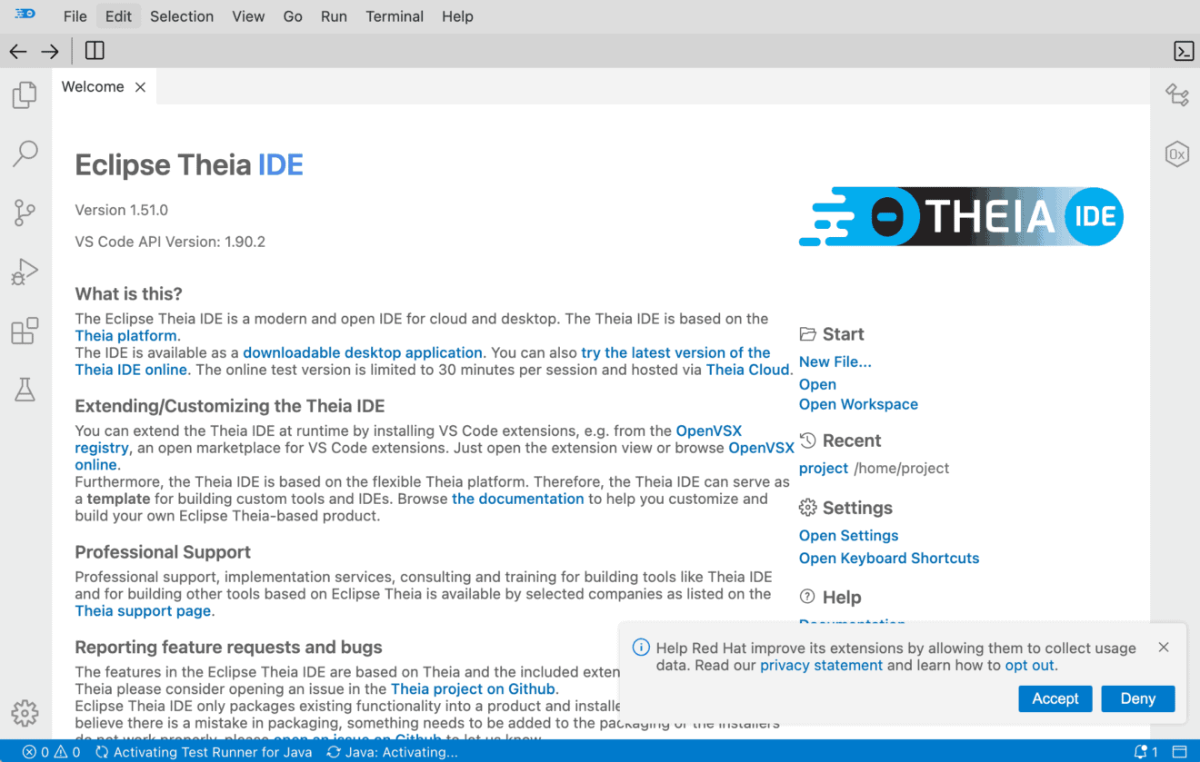 Theia IDE: Entorno de Desarrollo Código Abierto y Multiplataforma