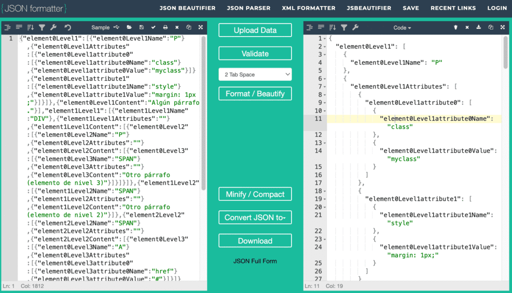 Convierte HTML a JSON con JavaScript: Tutorial » CodigoNautas